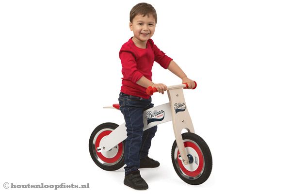 Janod Bikloon wit rood | Houtenloopfiets.nl